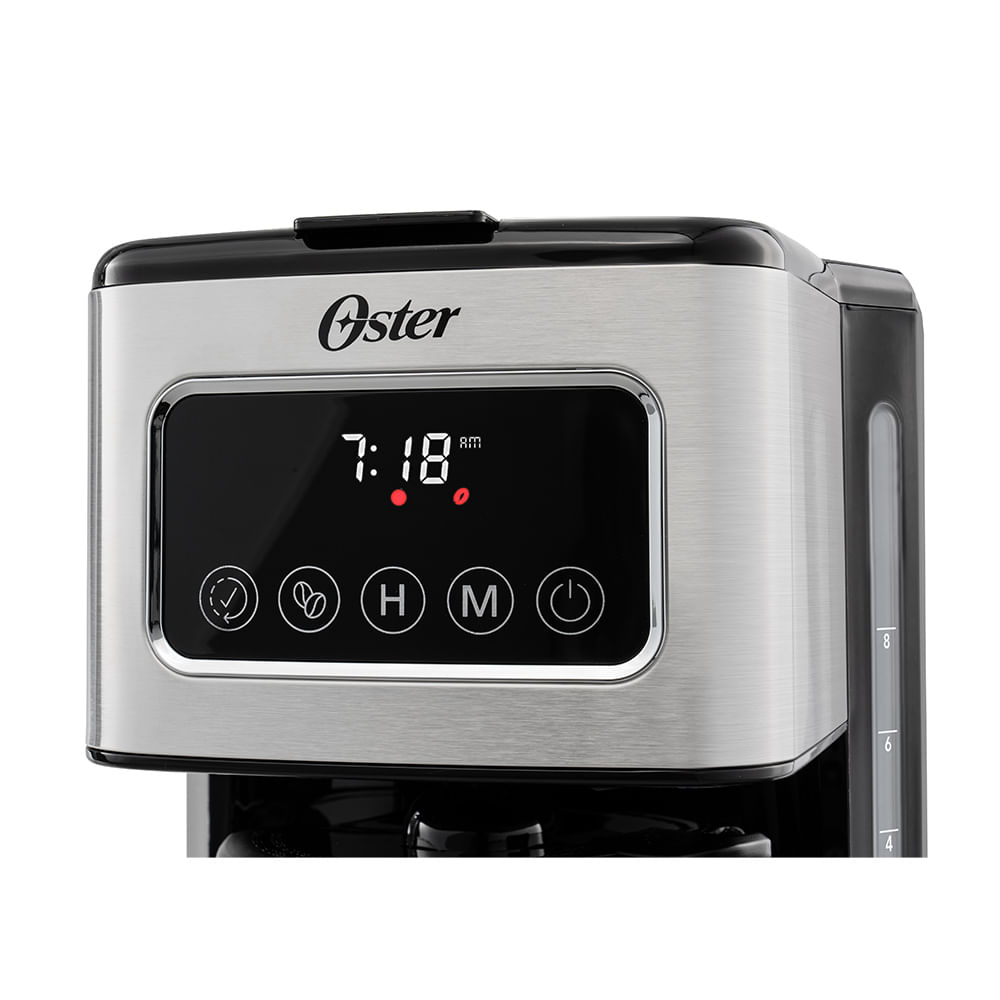 Oster® Cafetera Programable, Pantalla Táctil, Jarra de Vidrio, de 12 ...